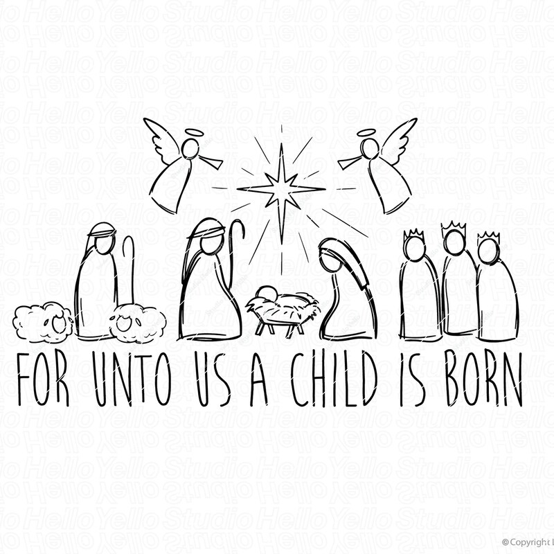 Jesus is Born Clipart - Etsy