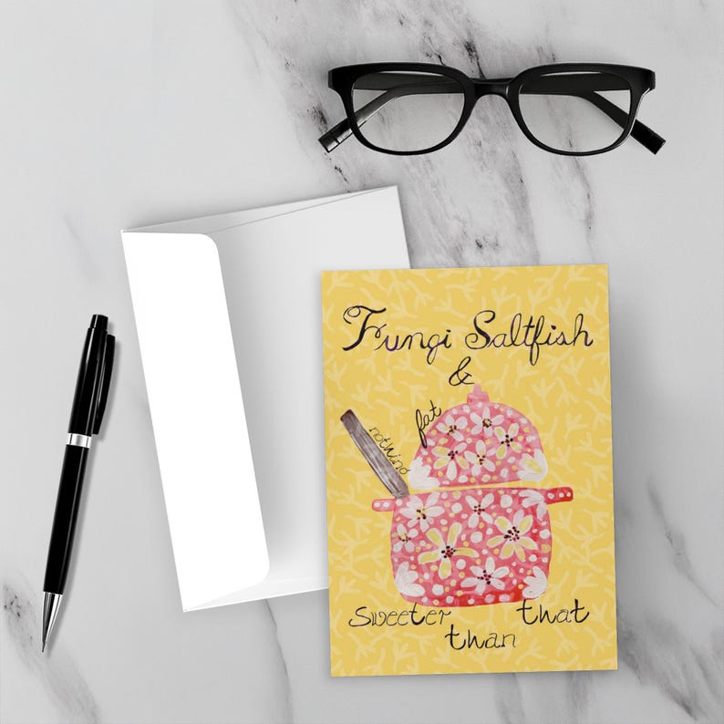 Fungi, Saltfish & Fat—sweet Caribbean Memories in A Card - Etsy