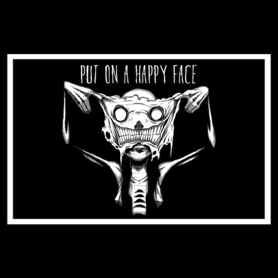 Put on a Happy Face Print Digital Prints Wall Art Home - Etsy