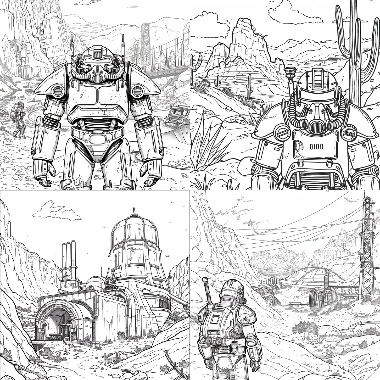 115 Fallout Inspired Coloring Book for Kids and Adults - Printable ...