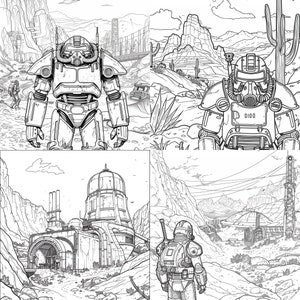 115 Fallout Inspired Coloring Book for Kids and Adults - Printable ...