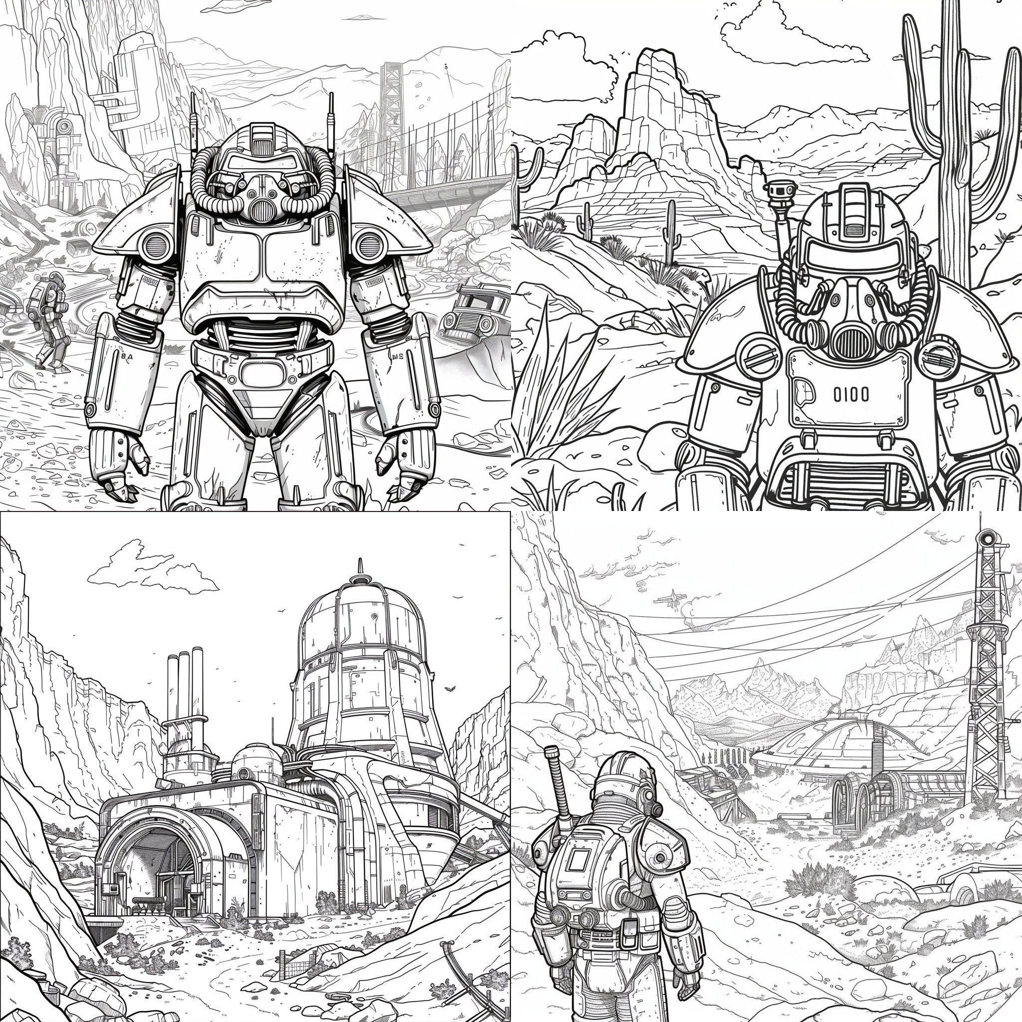 115 Fallout Inspired Coloring Book for Kids and Adults - Printable ...