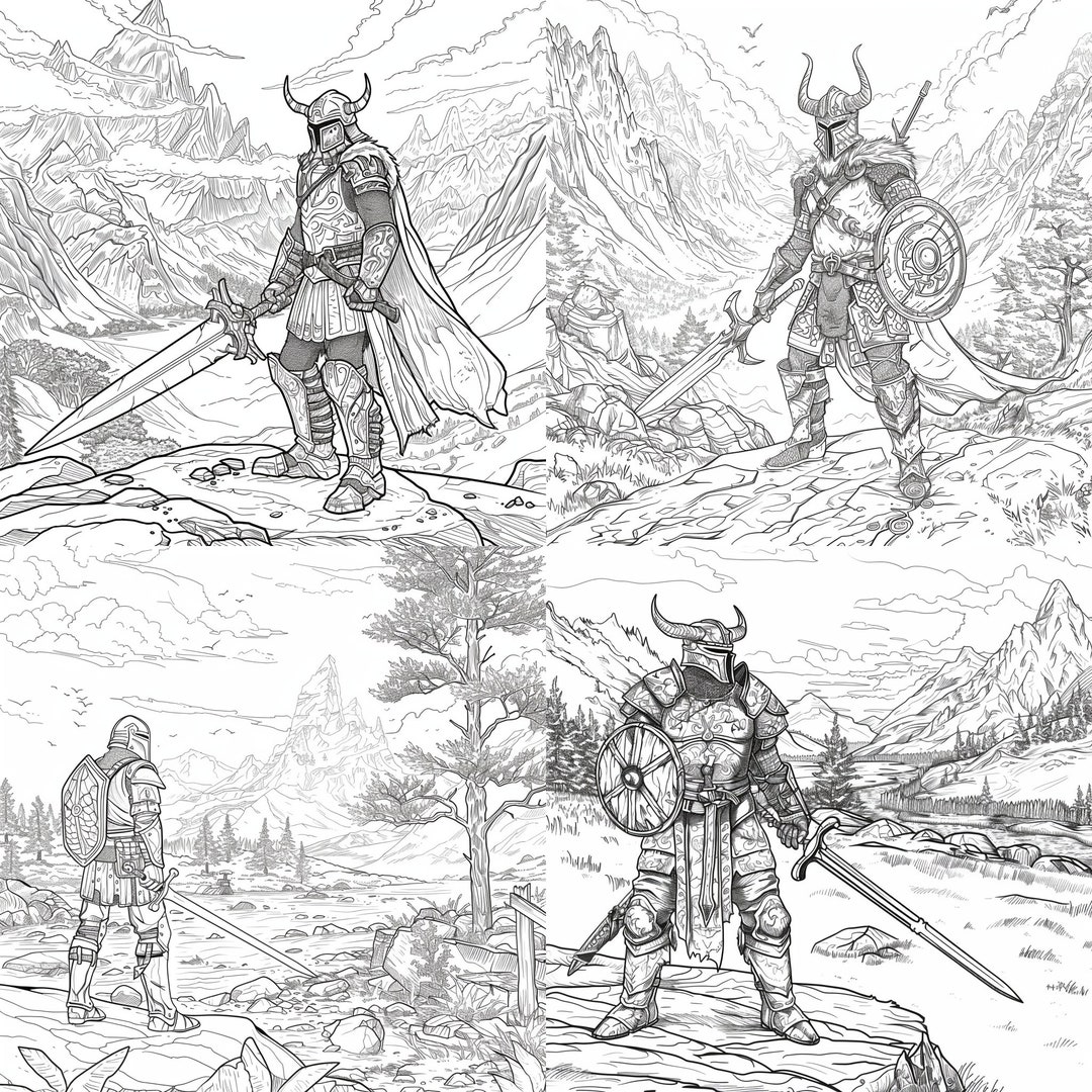 114 Skyrim Inspired Coloring Book Pages - Etsy