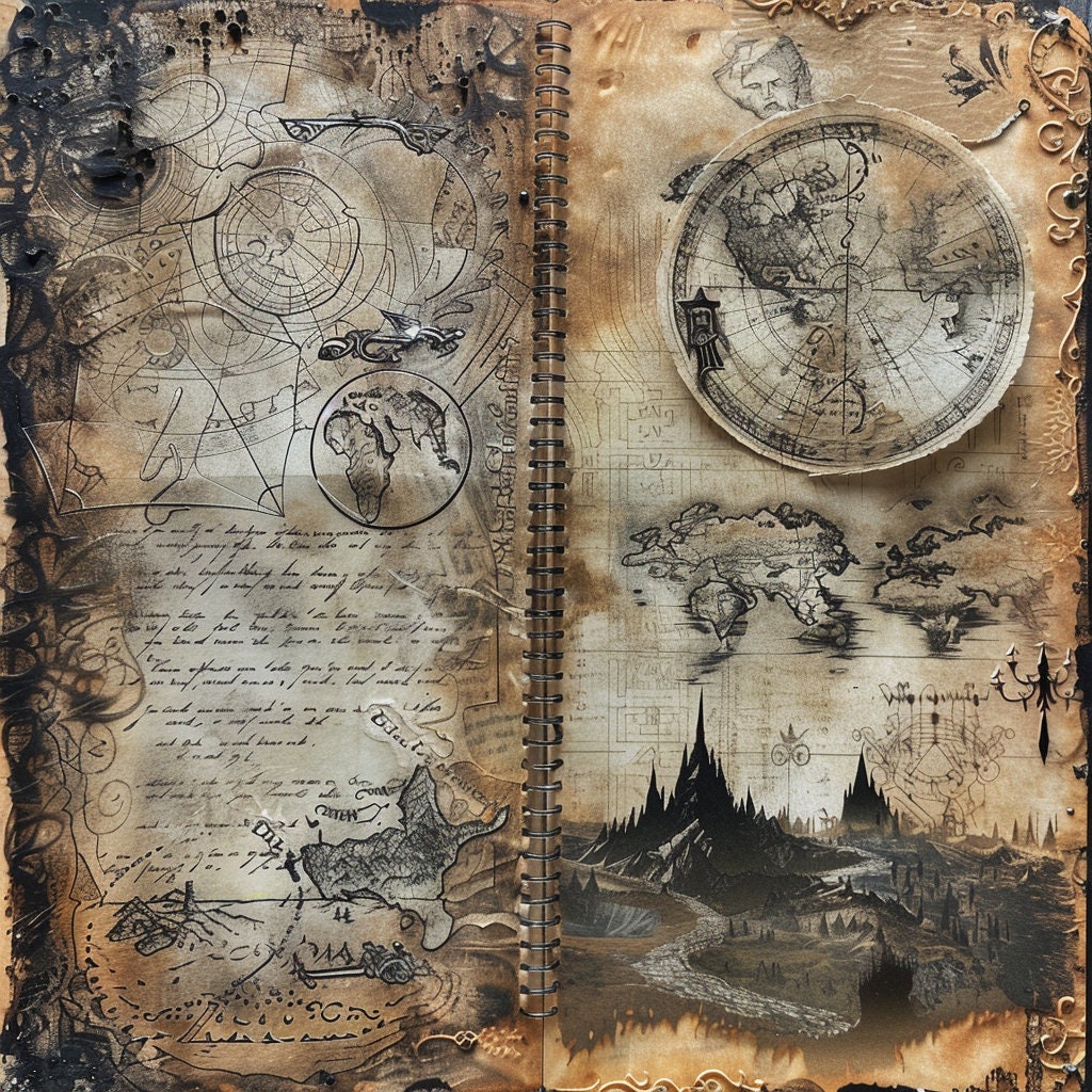 7 Fantasy Inspired Digital Download Journal Template Variations - Etsy UK