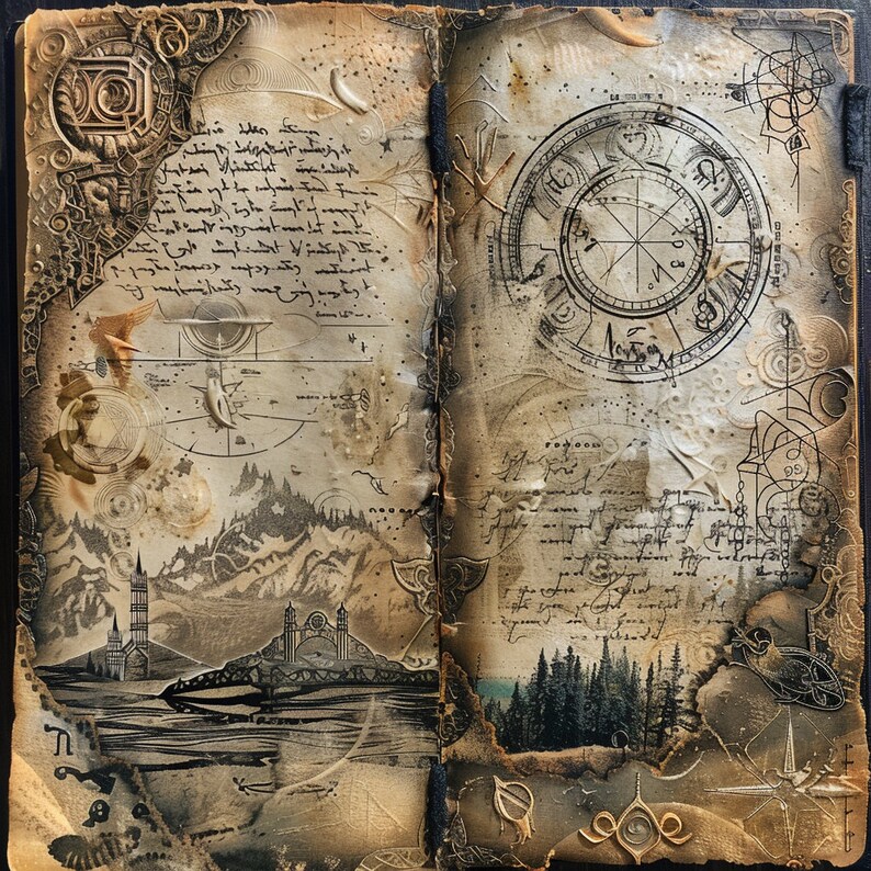 7 Fantasy Inspired Digital Download Journal Template Variations - Etsy UK