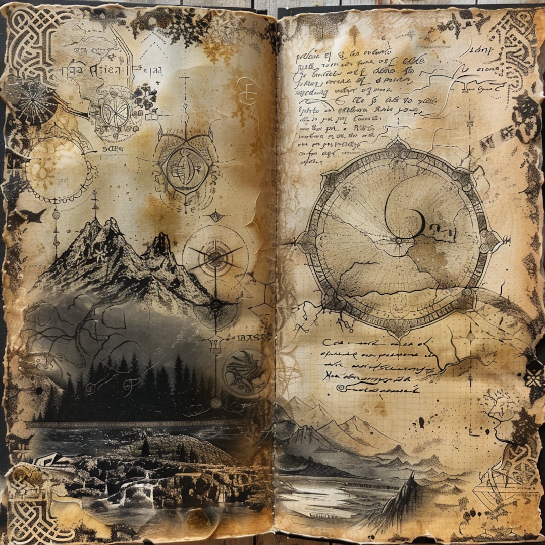 7 Fantasy Inspired Digital Download Journal Template Variations - Etsy UK