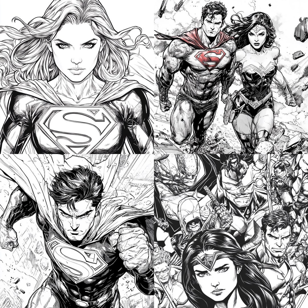 Digital DC Comics Coloring Book: 200+ Printable Pages - Etsy