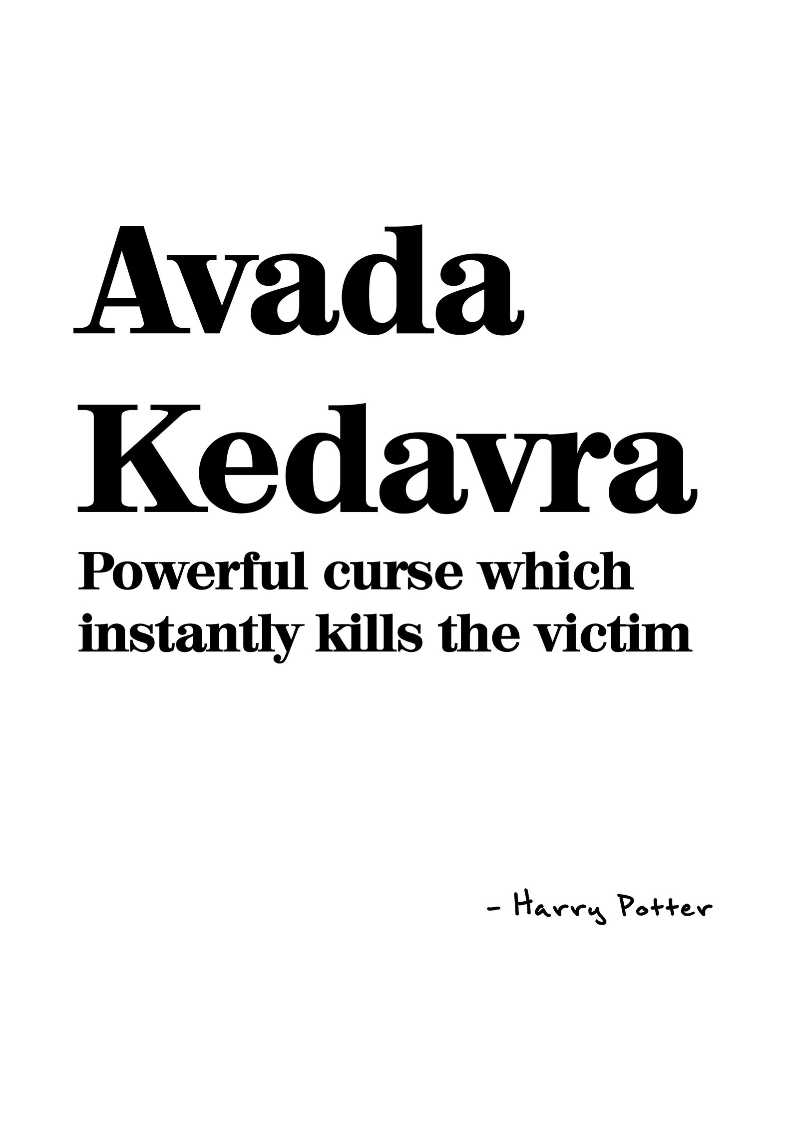 Avada Kedavra spell Harry Potter A4 Digital Print | Etsy Avada Kedavra spell Harry Potter A4 Digital Print | Etsy