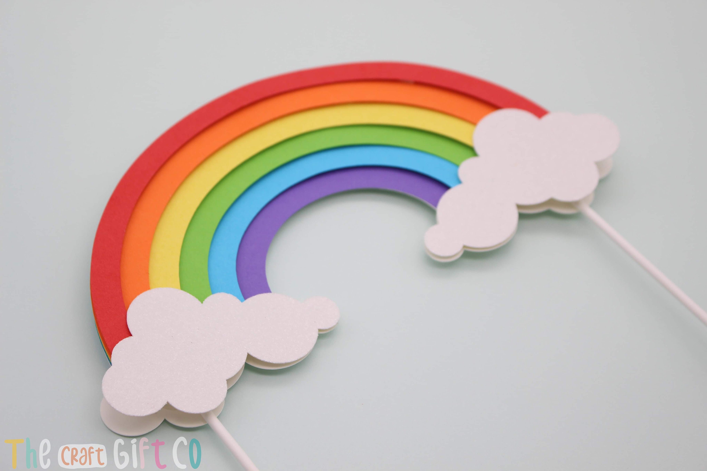 Personalised Large Rainbow Cake Topper Custom Name Birthday - Etsy UK