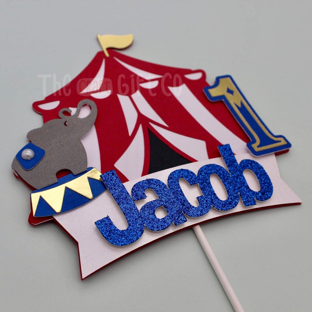 Personalised Circus Cake Topper Carnival Tent Clown - Etsy