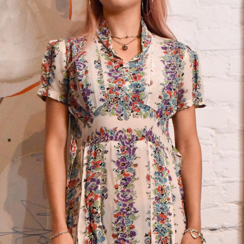 1940s Floral Dress - Etsy