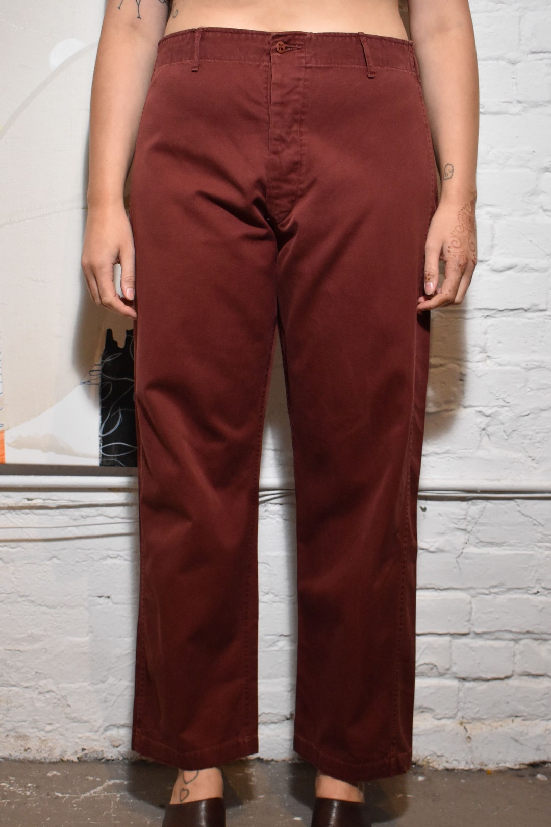 Vintage 1930s/40's Workwear Rust Red Pants - Etsy