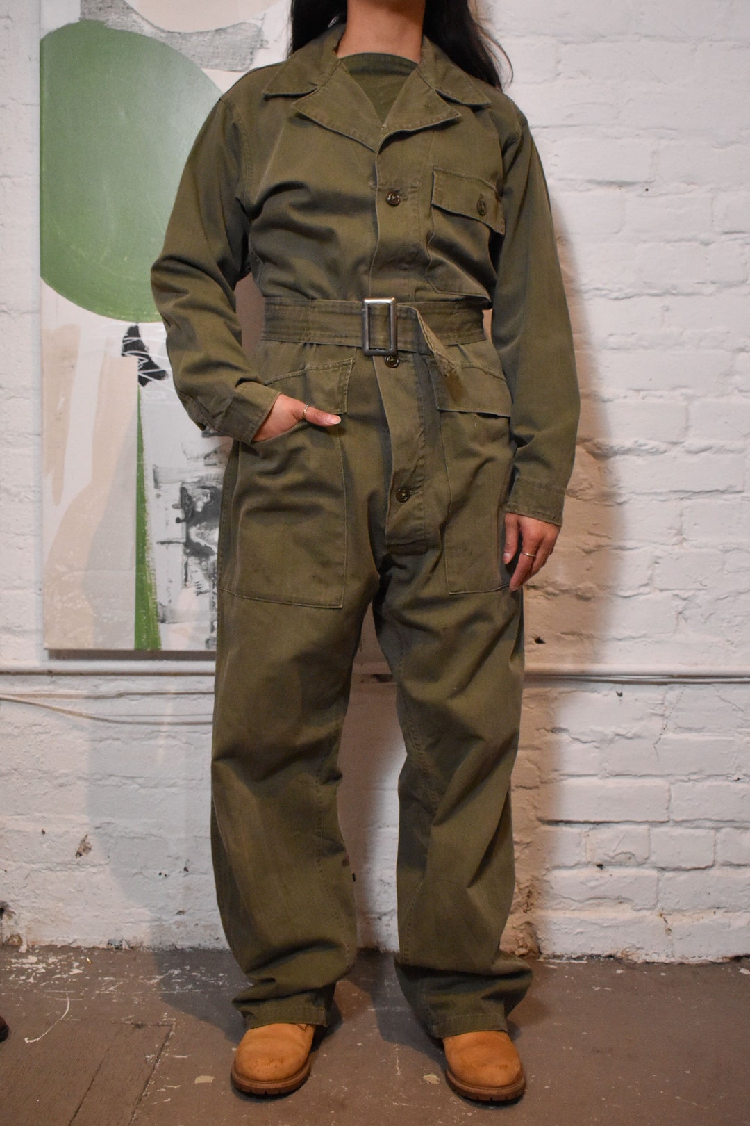 Vintage 1940s WWII Herringbone Coverall - Etsy