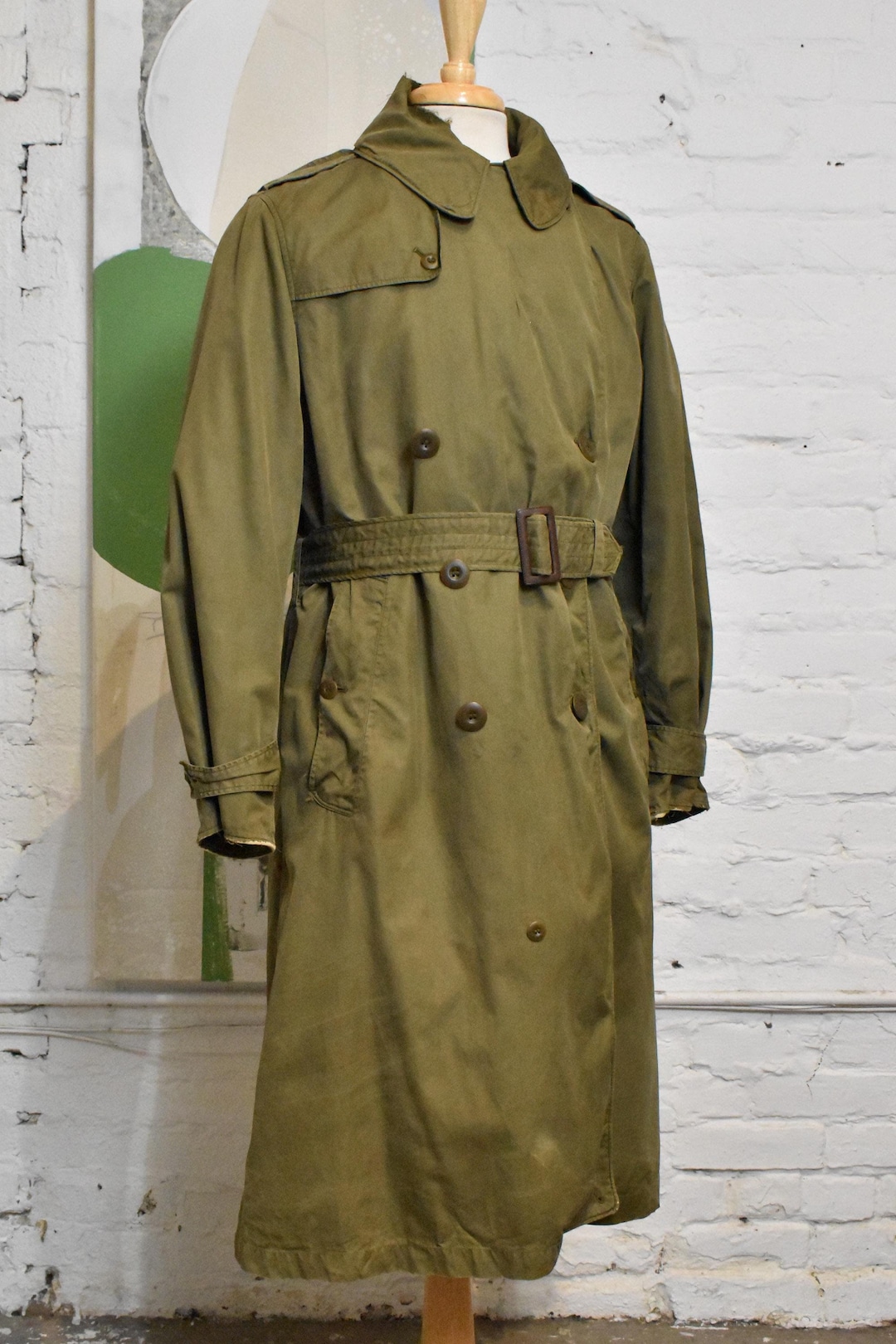 Vintage 1940s WWII US Army Trench Coat - Etsy