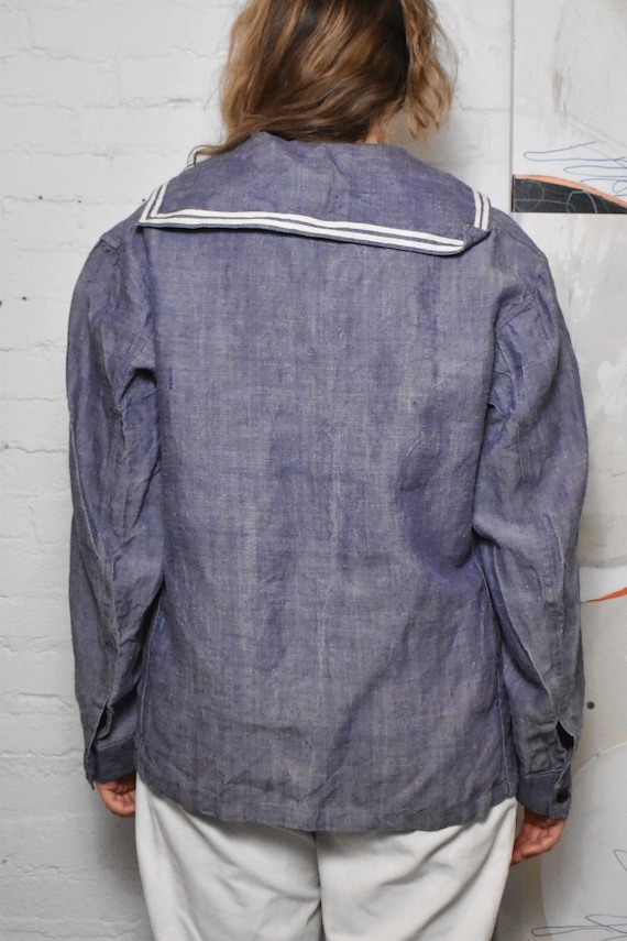 Vintage 1972 French Marine Naval Uniform Shirt Jacket - Gem