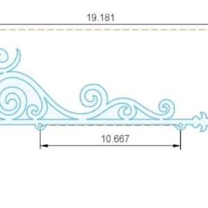 Wrought Iron Style Sign Bracket DXF Cut File for CNC Plasma/laser ...
