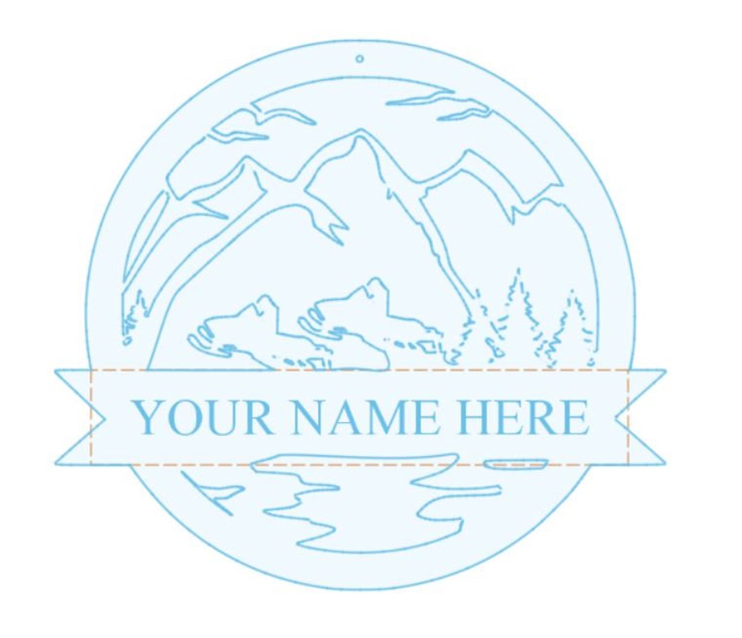 Customizable Snowmobile Mountain Sign CNC DXF Cut File - Etsy