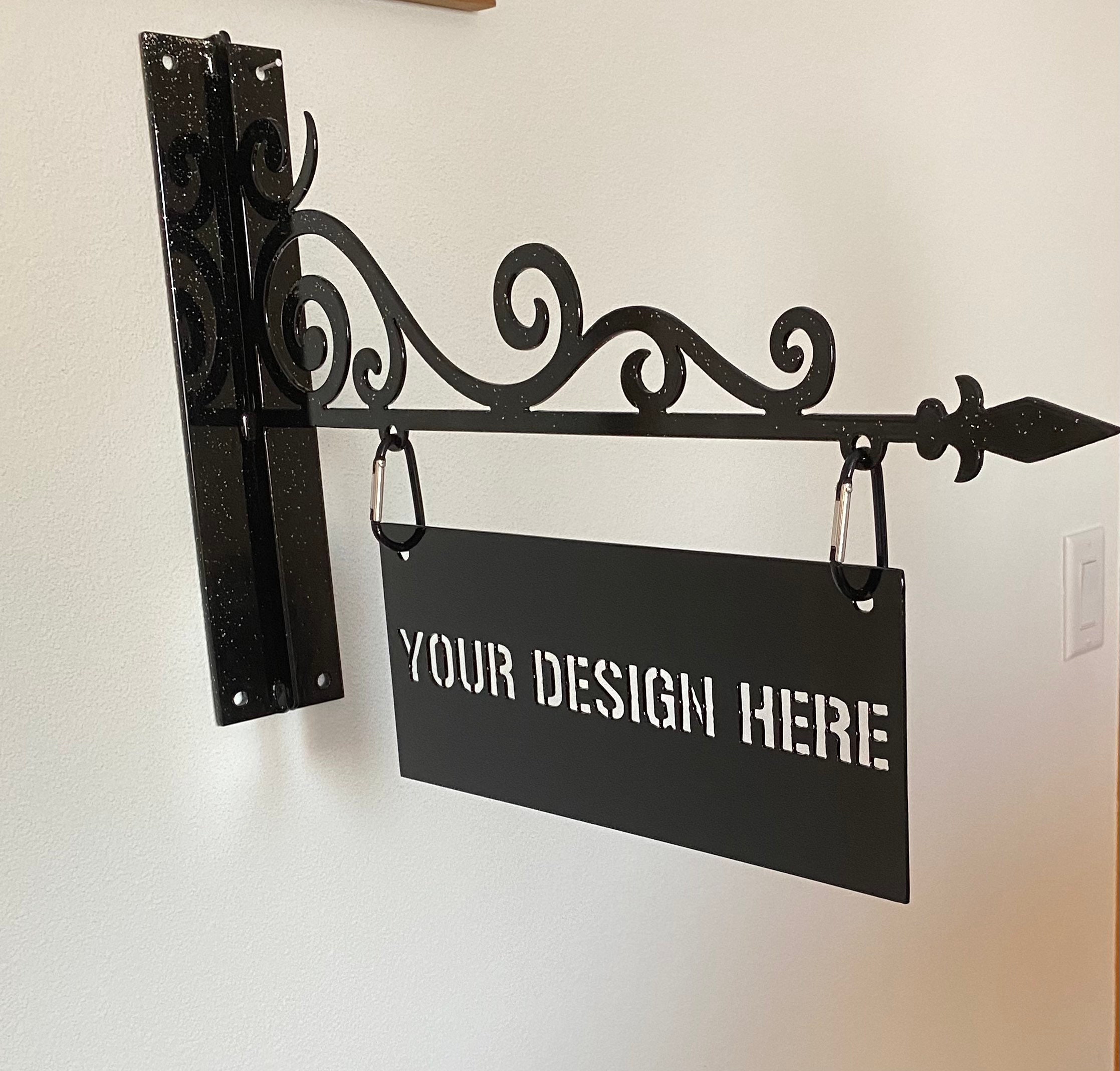 Wrought Iron Style Sign Bracket DXF Cut File for CNC Plasma/laser ...