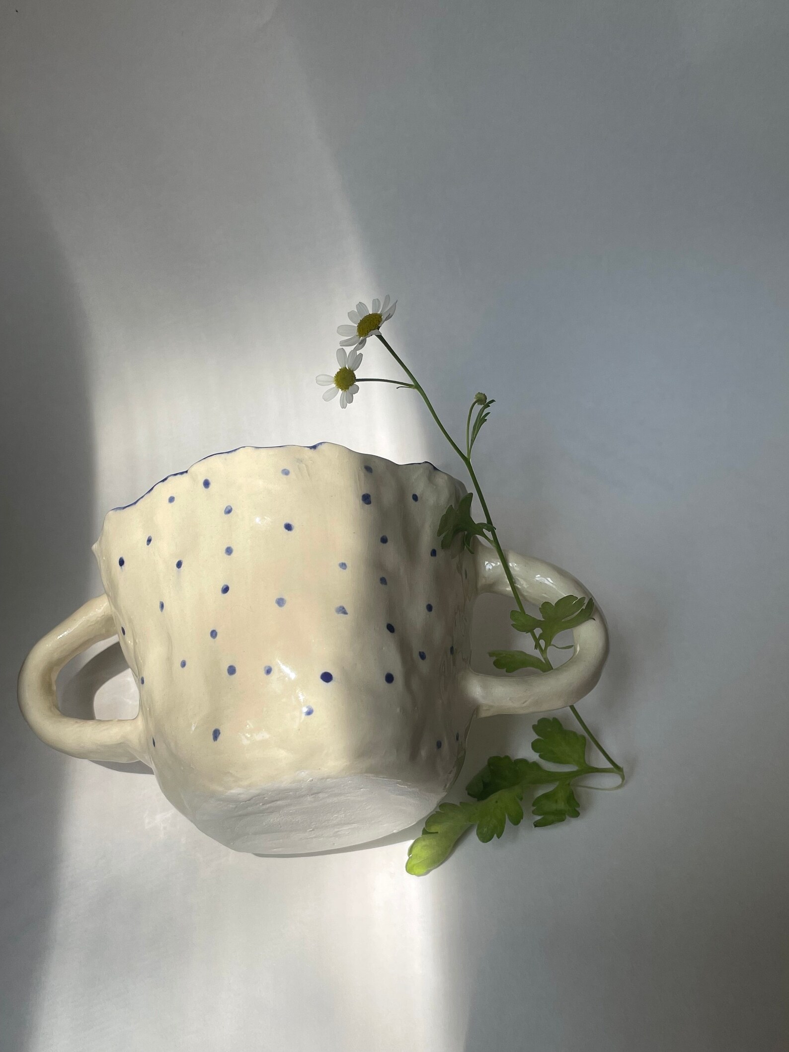 Handmade Ceramic Polka Dot Cup - Etsy
