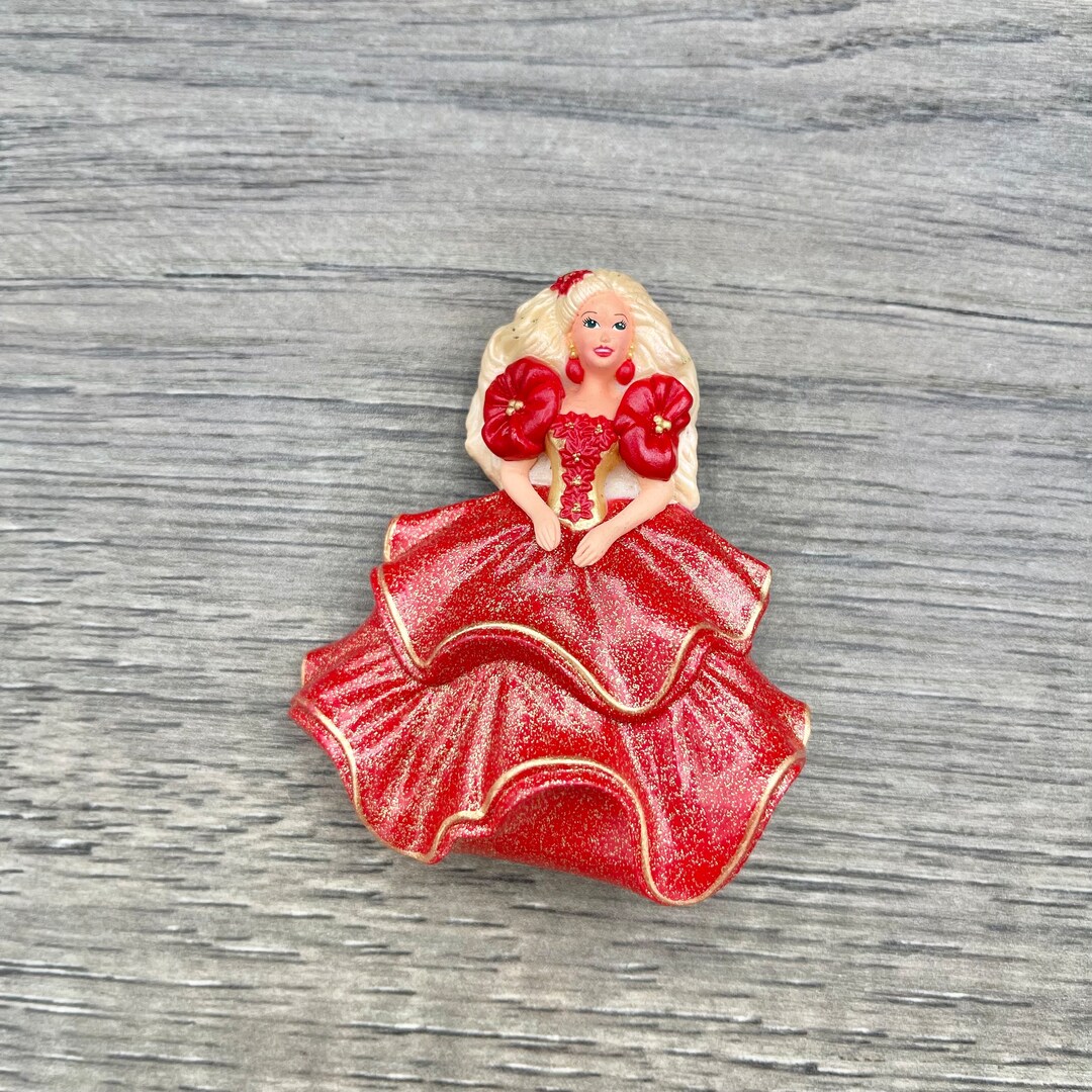 Vintage Hallmark X Mattel 1995 Holiday Barbie Plastic Brooch - Etsy