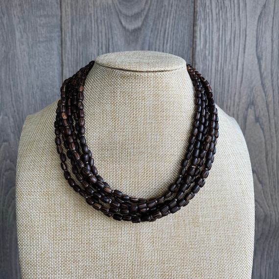 Silpada Palm Wood Beads Beaded Necklace, Sterling Sil… - Gem