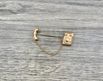 Vintage AVON Telephone Stick Pin Gold Tone Telephone Pin - Etsy