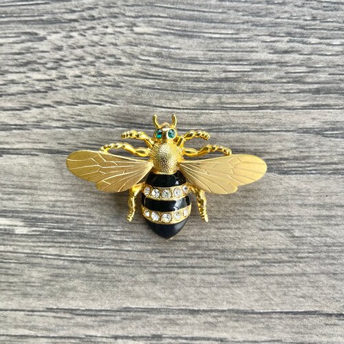 Beautiful JJ Bumble Bee With Fabulous Rhinestones Brooch Pin - Etsy