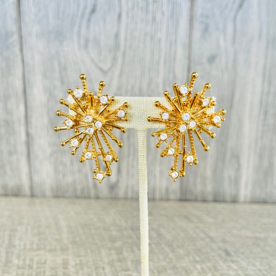 Vintage Avon rhinestone Spray 1992 Gold Tone Clear - Etsy