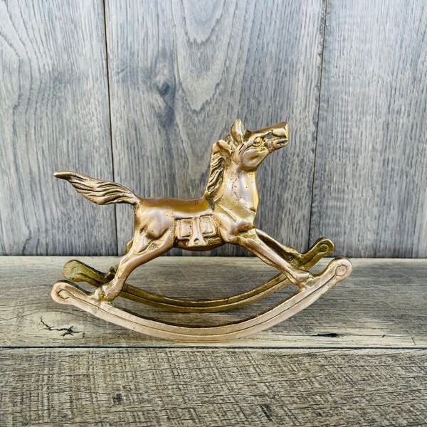 Brass Rocking Horse - Etsy