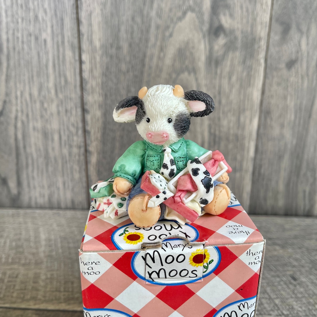 Mary's Moo Moos "goodmoos - Another Tie!" 142948, 1995 Enesco Collectible Cow Figurine - Etsy