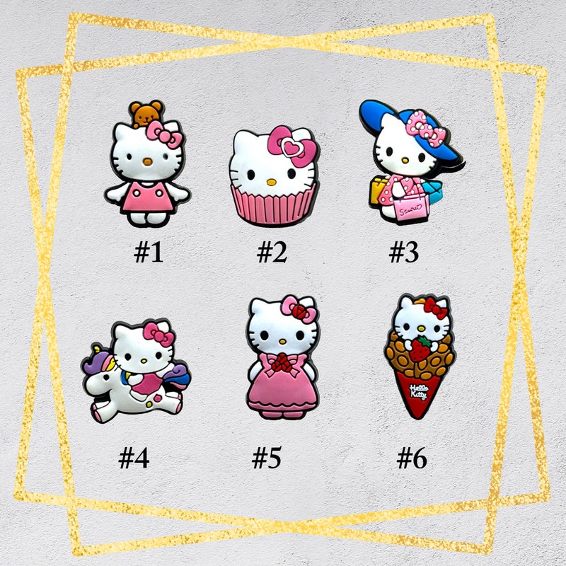 Hello Croc Kitty Charms - Etsy