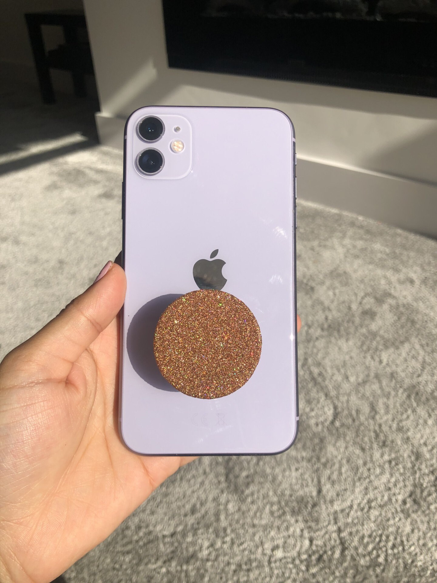 Glitter Phone Grip Pink Blue Green Gold Silver Black Purple Customise ...