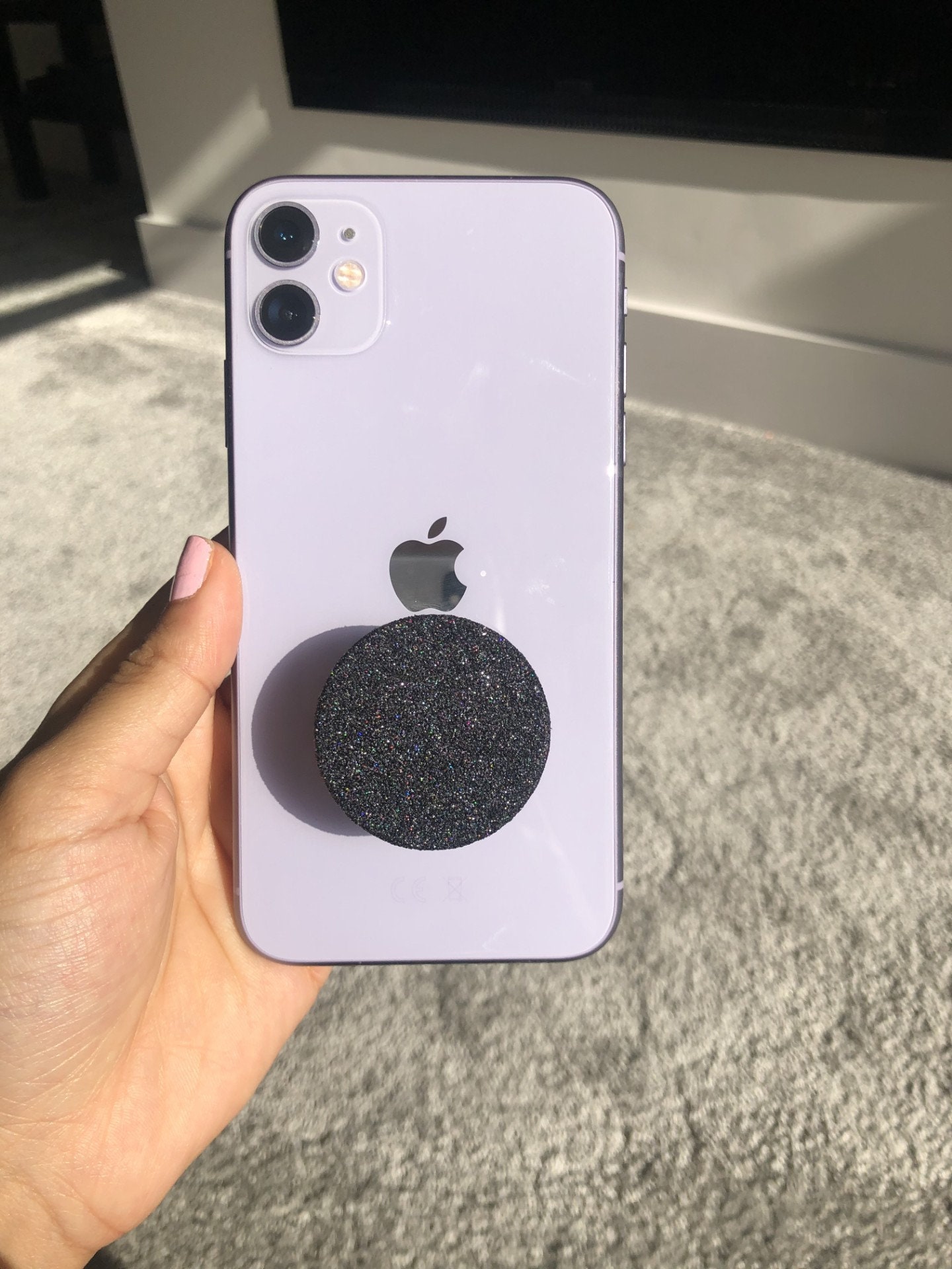 Glitter Phone Grip Pink Blue Green Gold Silver Black Purple Customise ...