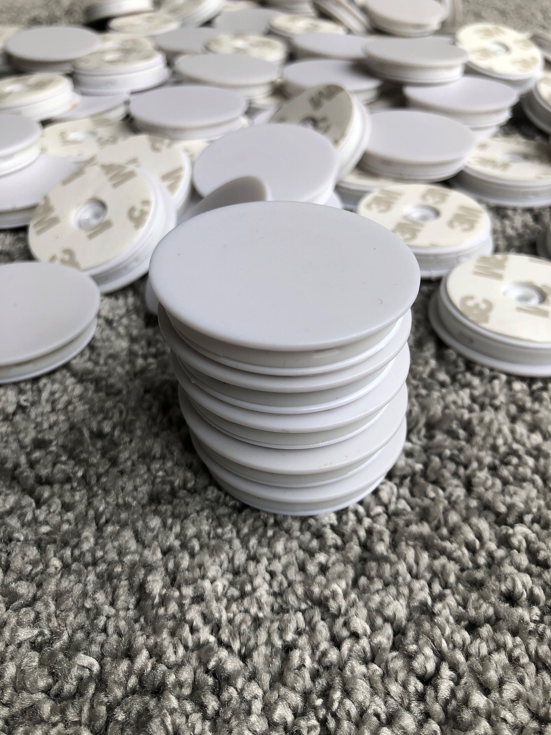 5x Blank Phone Grips / White / Black / Crafting / Glitter / Resin ...