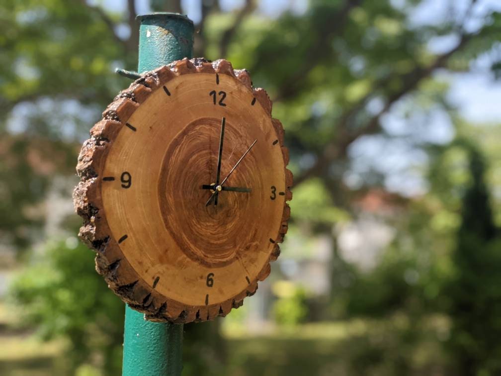 Oak Wood Clock, Epoxy Resin, Clock, Wood, Homemade, Unique, DIY, Tree ...
