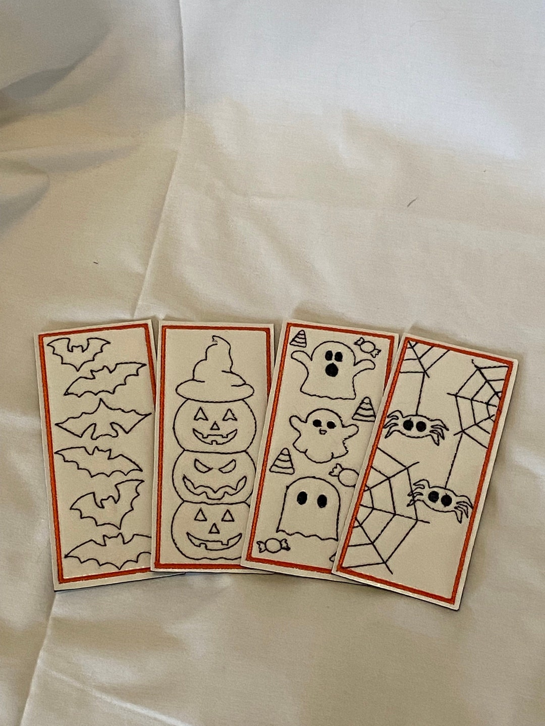 Halloween Coloring Bookmarks - Etsy