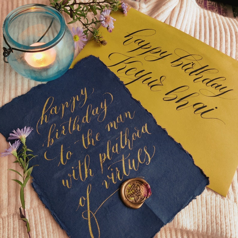 Custom Calligraphy Wax Letter, Modern Calligraphy, Handwritten Poem ...