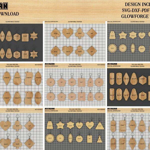 Wooden Keychain - Etsy