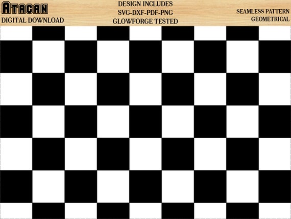 Seamless Checkerboard Pattern SVG Transparent Background - Etsy UK