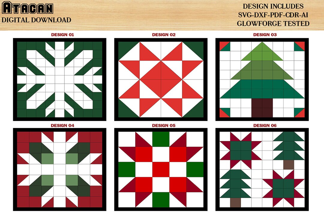 Christmas Tree Barn Quilts / Snowflake Quilt Pattern for Noel ...