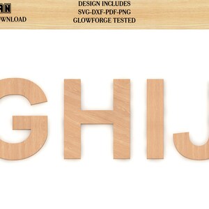 Alphabet Arial Font Wooden Letters SVG Laser Cut Files for - Etsy UK