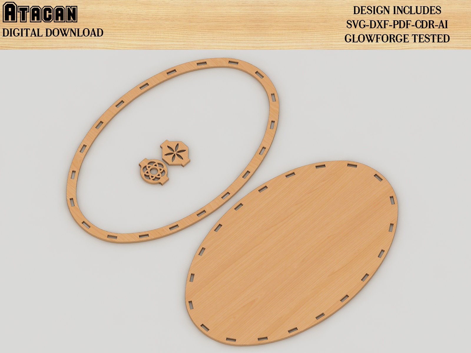 Craft Supplies & Tools Home & Hobby EllipseTray Svg file Circle Tray ...