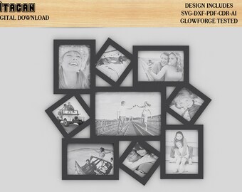 Family Tree Photo Frames Cdr Svg Dxf Laser Cut Cncfile Photo - Etsy