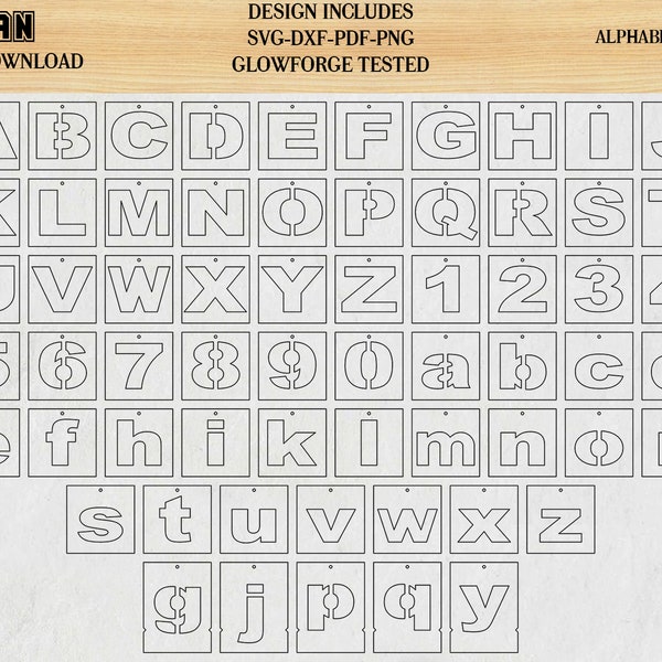 Uppercase Letter Template Svg Lower Case Stencil Numbers Alphabet Font ...