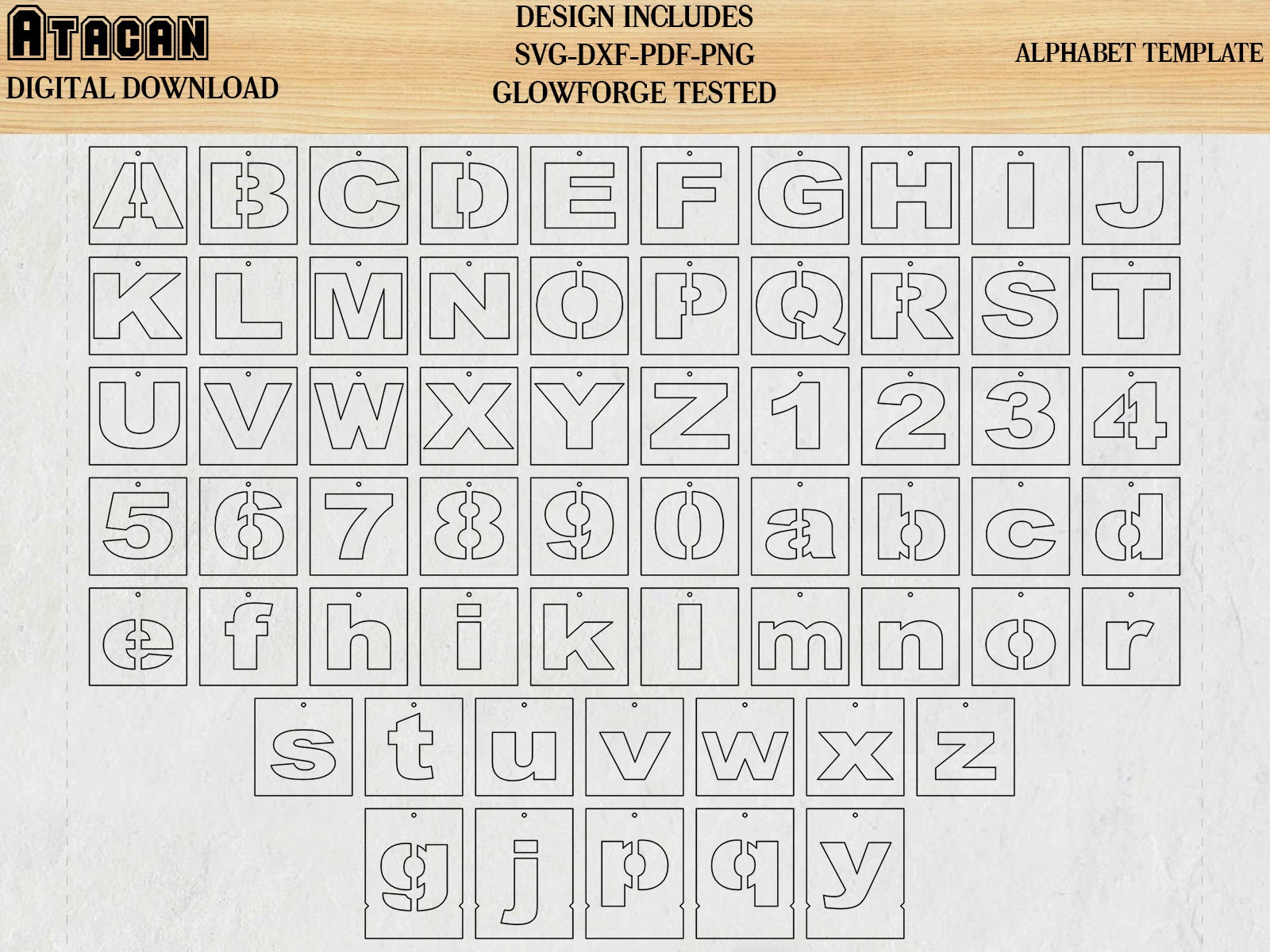 Home & Hobby Craft Supplies & Tools Uppercase letter Template SVG lower ...