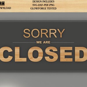 Open Closed Shop Sign SVG Cut Files, Welcome We're Open, Sorry We're ...