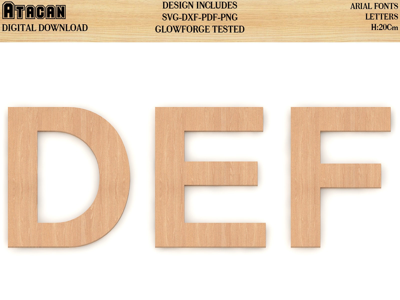 Alphabet Arial Font Wooden Letters SVG Laser Cut Files for - Etsy UK