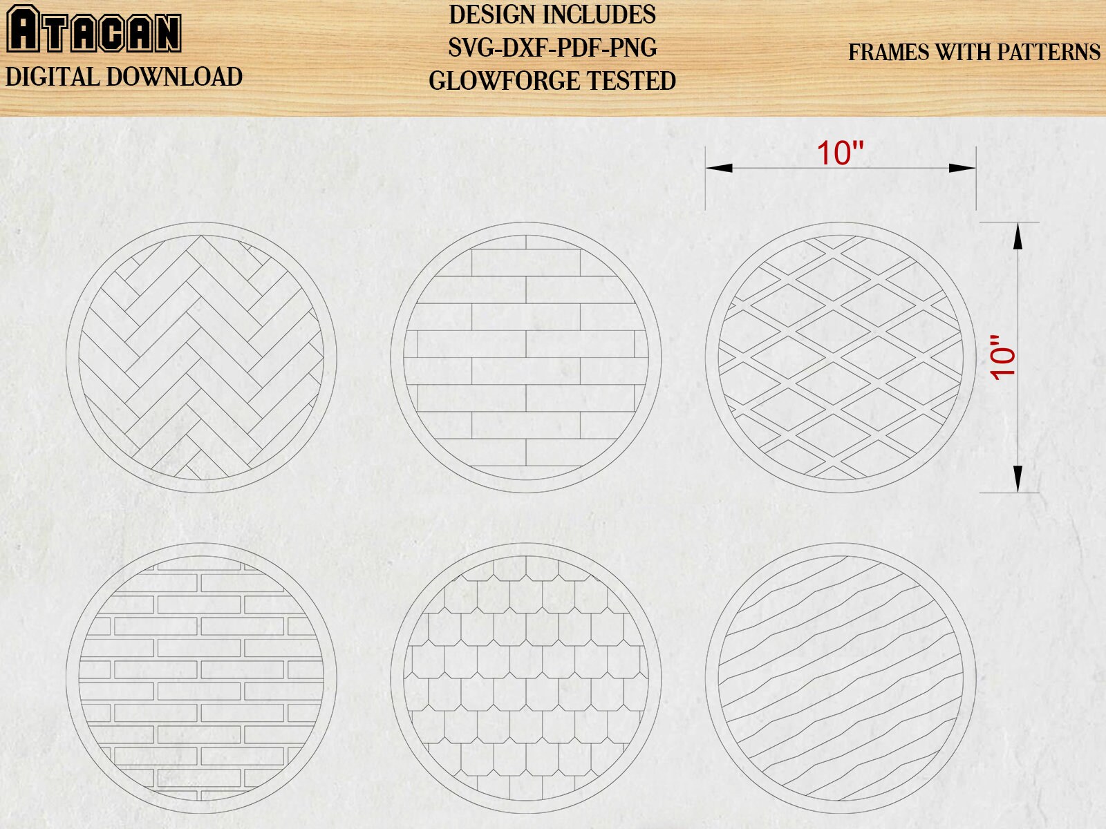 Patterns for Glowforge Svg Herringbone Diamond Tile Brick Roof - Etsy UK