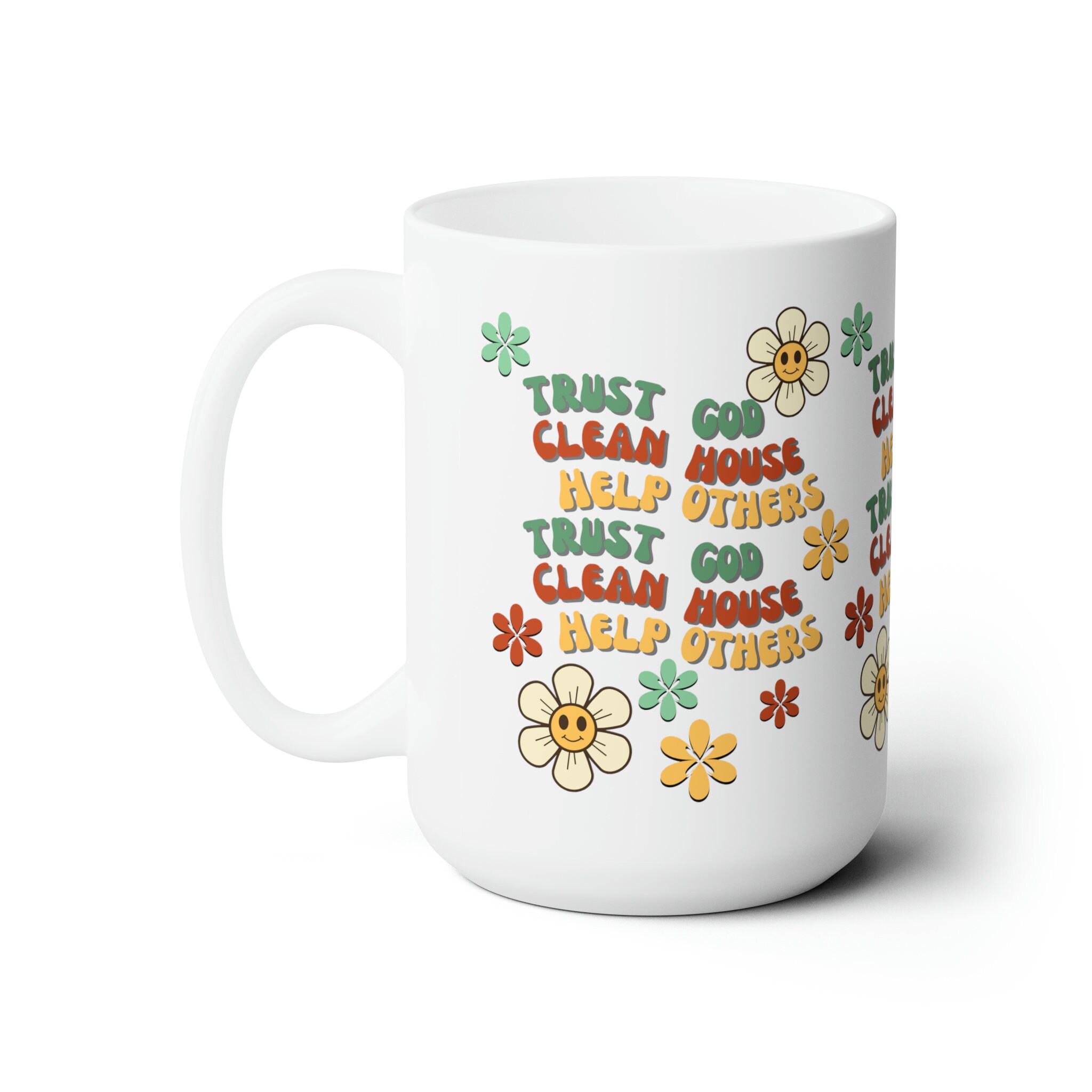 Trust God Clean House Help Others Floral Spiritual Clean and - Etsy