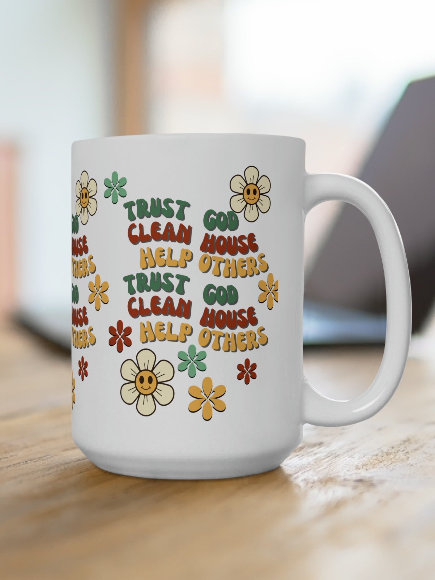 Trust God Clean House Help Others Floral Spiritual Clean and - Etsy